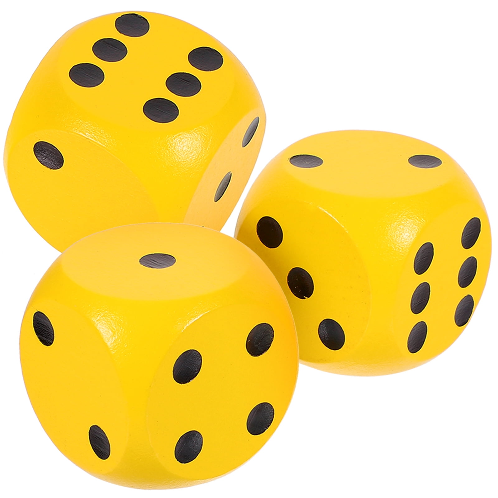 3 Pcs Wooden Dice Sieve Colorful Rounded Corners Toys Wooden Dot Dice ...