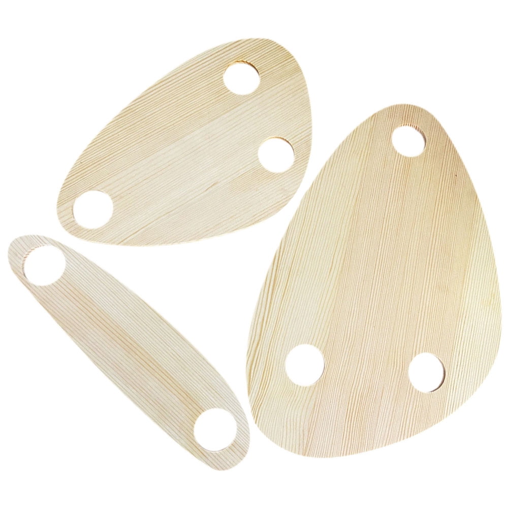 3 Pcs Wooden Tray Wine Cup Trays Bottle Board Party Accessory Topper ...