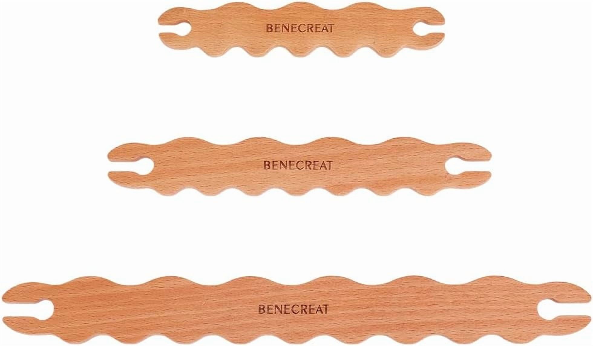 3 Pcs Wooden Weaving Tool Wavy Stick Shuttles Beech Wood DIY Weaving ...