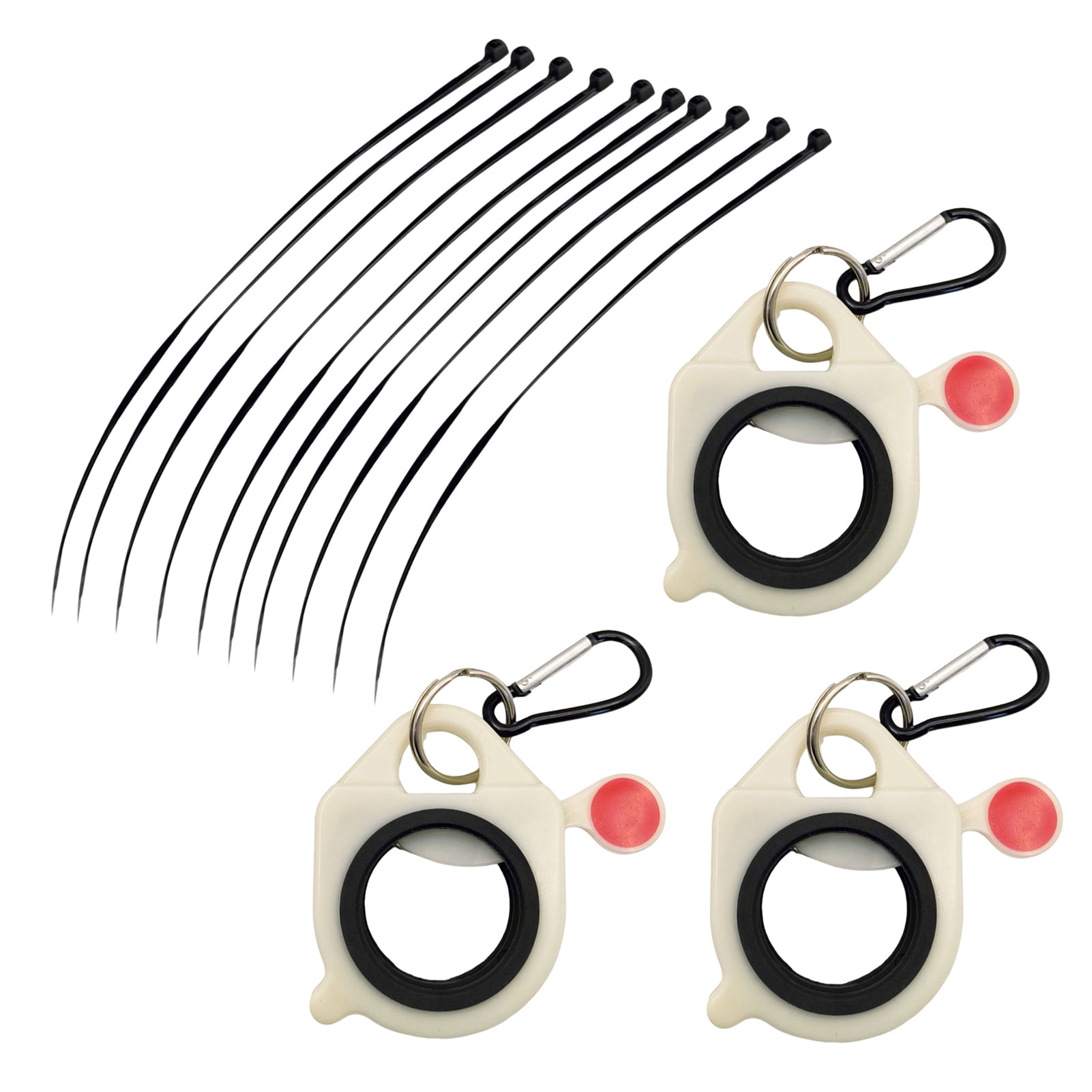 3 Pcs Zip Tie Organizer with 10 Cable Ties Reusable Glow-in-the-Dark ...