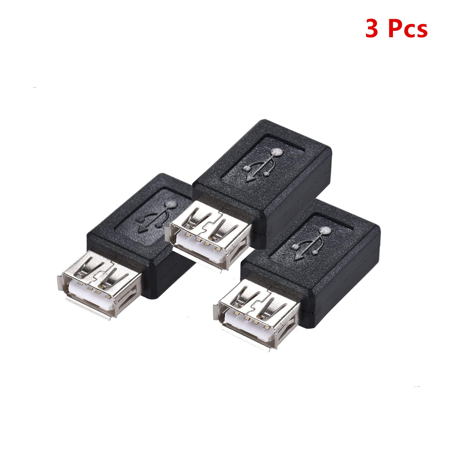 3 Pcs of USB Type A Female to 5 Pin Micro USB Type B Female Cable ...