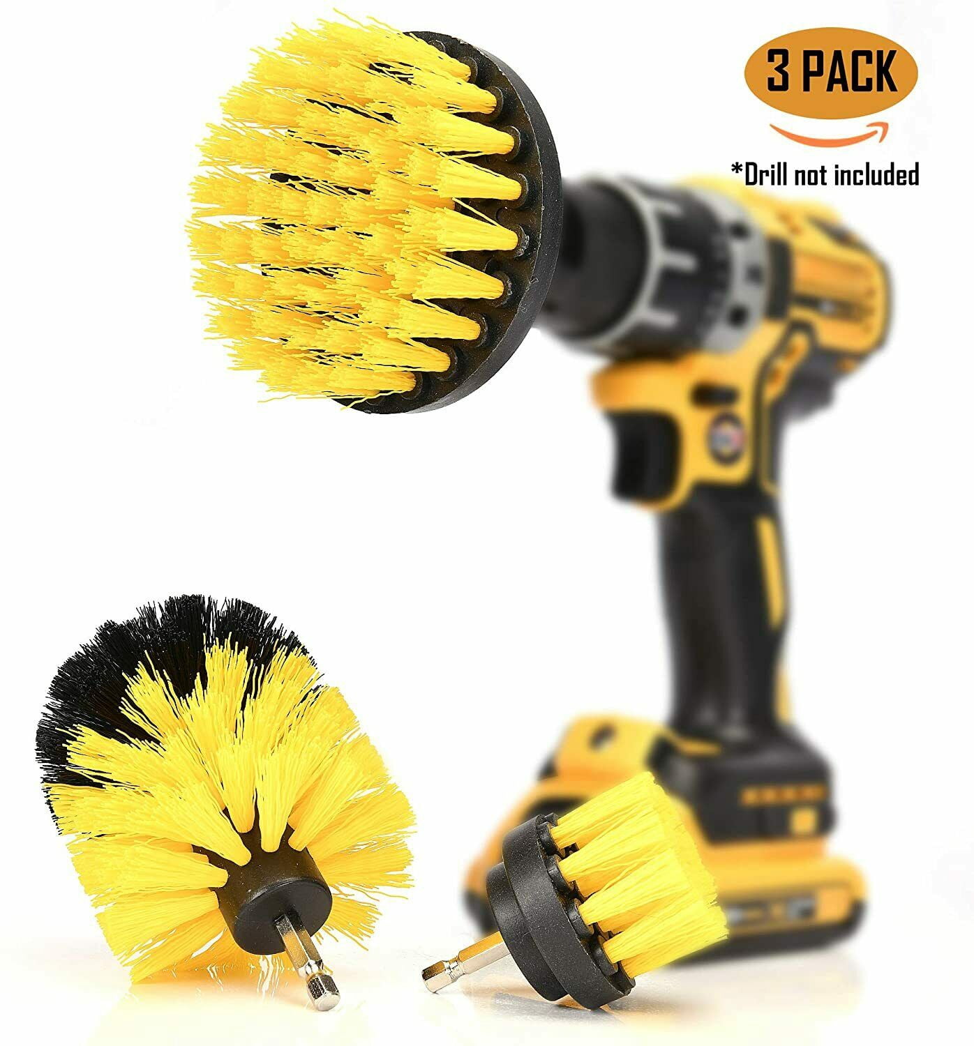 3 Pcs/set Drill Brush Power Scrubber Drill Attachments Cleaning Soft ...