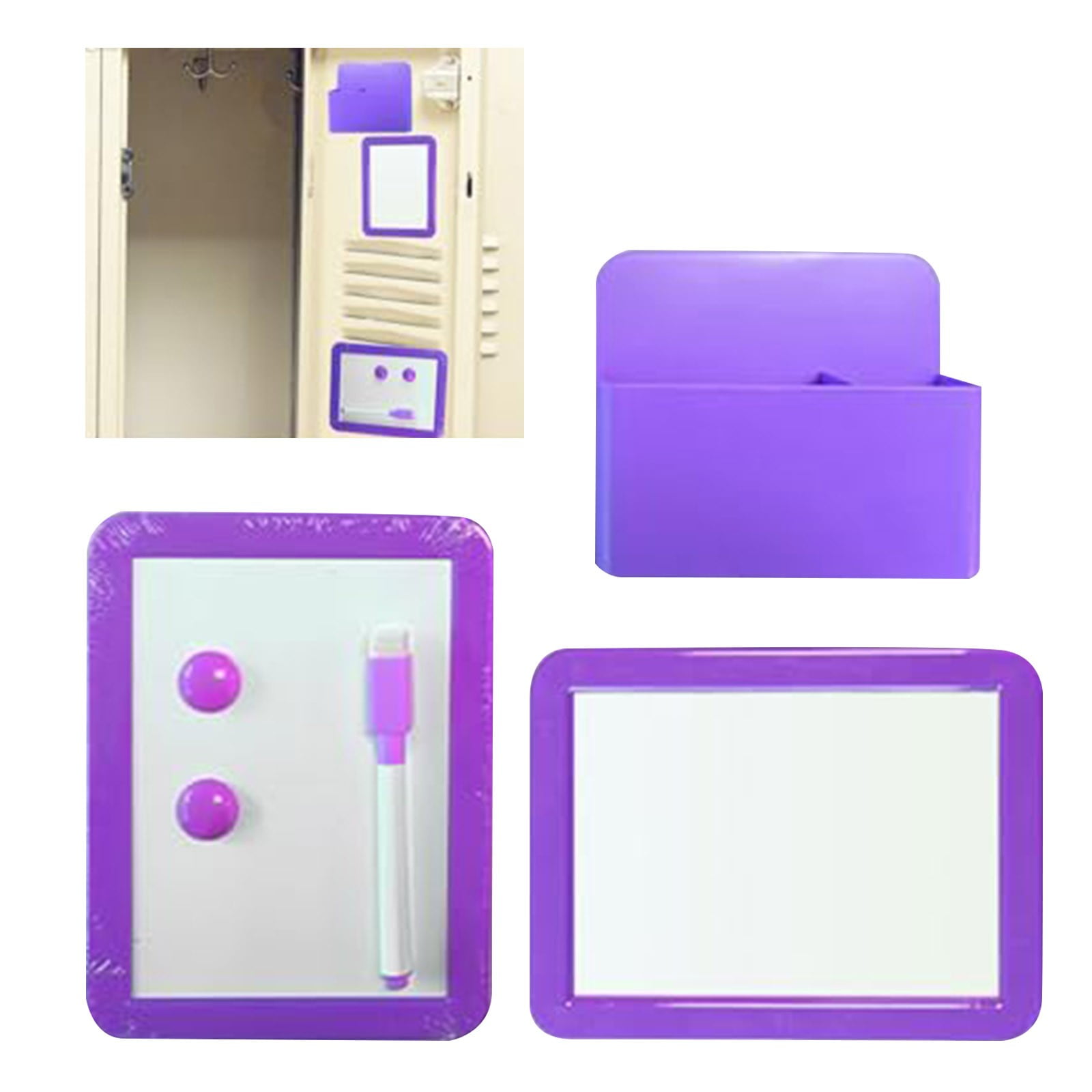 3 PcsMagnetic Locker Accessories Kit,Rectangular Portable Locker ...