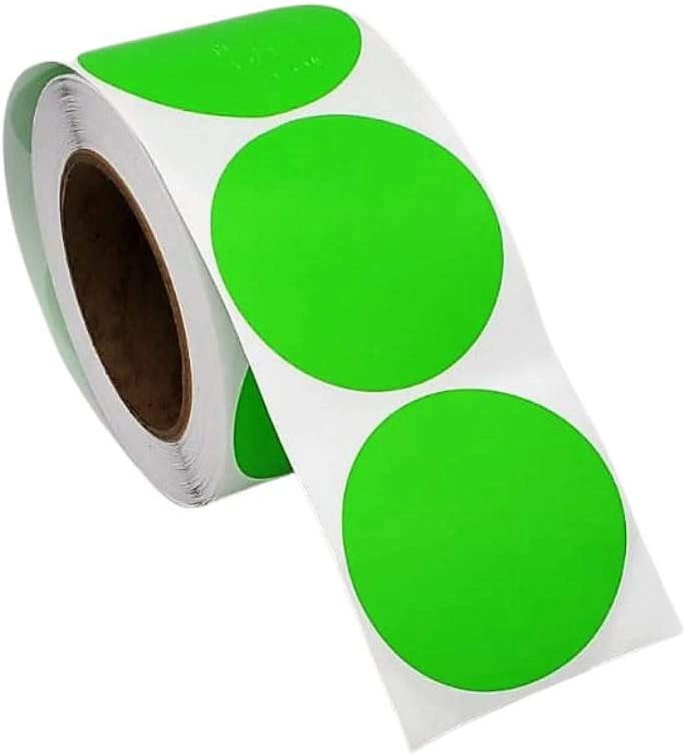 3" Permanent Color Code Dot Stickers: 500 Labels (Lime Green) - 3 Inch ...