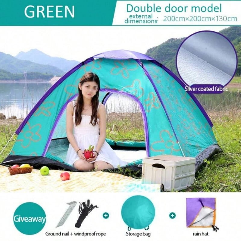 3-Person Instant Pop-Up Tent - Lightweight Waterproof Camping Shelter ...