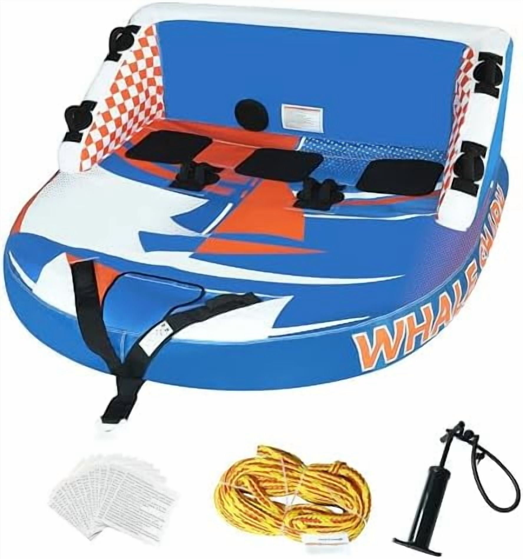 3 Person Large Towable Tube for Boating, Inflatable Water Sports ...