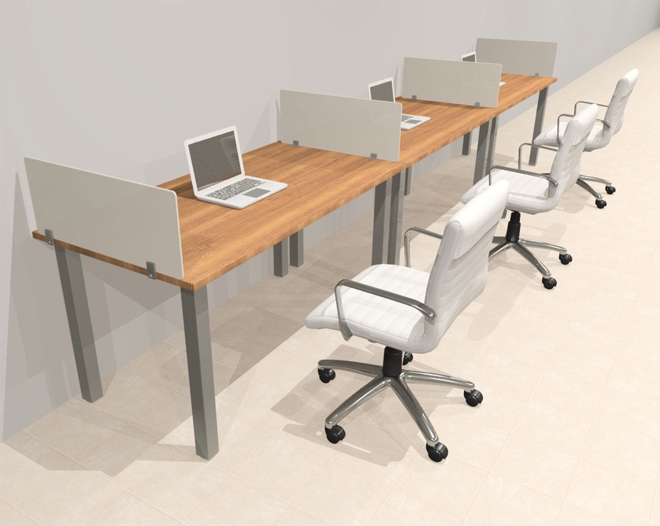 3 Person Modern Metal Leg Office Workstation Desk Set, #OT-SUL-SPM6 ...