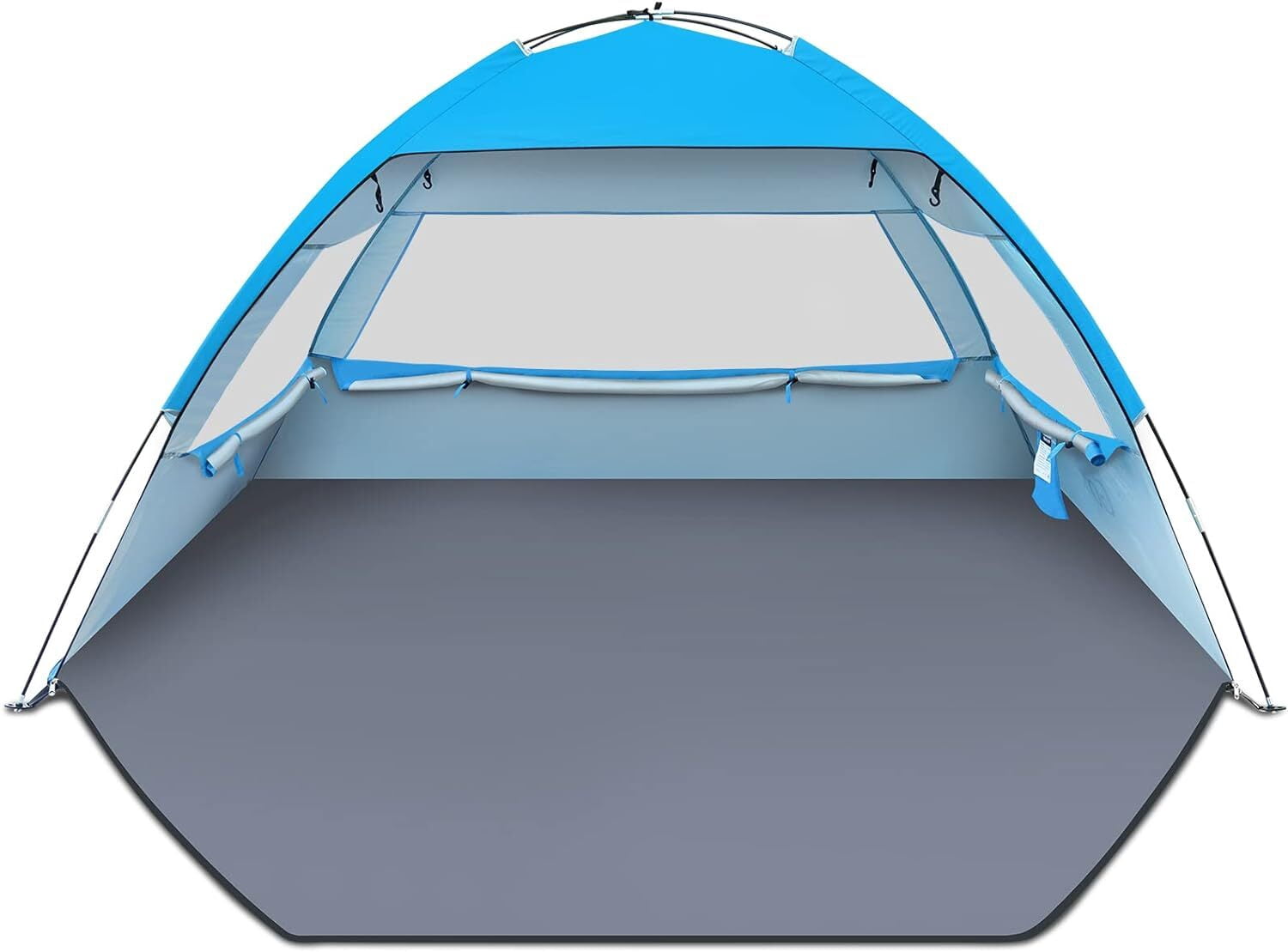 3 Person Portable Beach Tent Uv Protection Easy Set Up Large Space ...