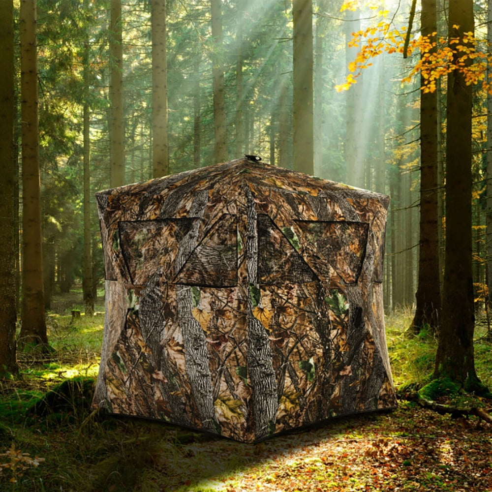 3-Person Portable Pop-Up Ground Hunting Blind, 71"x78.5"x65.5 ...