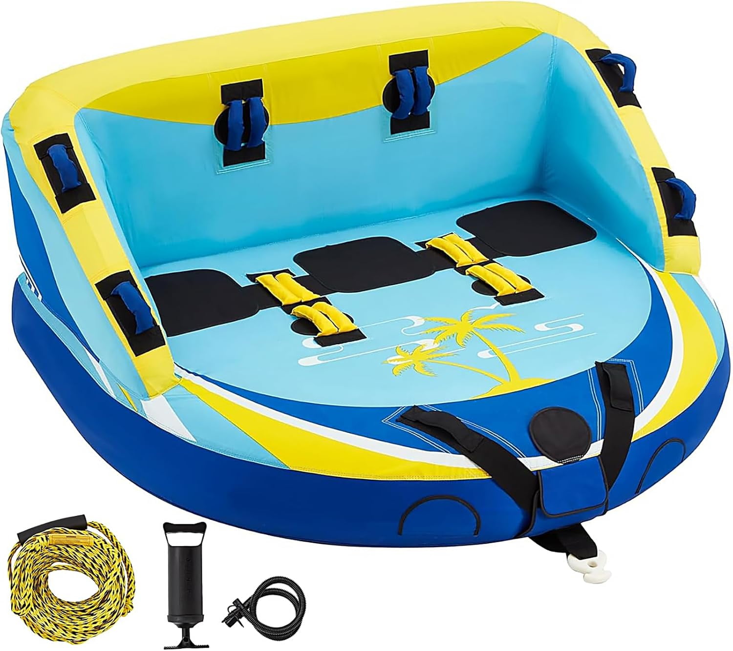 3 Person Towable Tube for Boating, Inflatable Water Sports Towables for ...