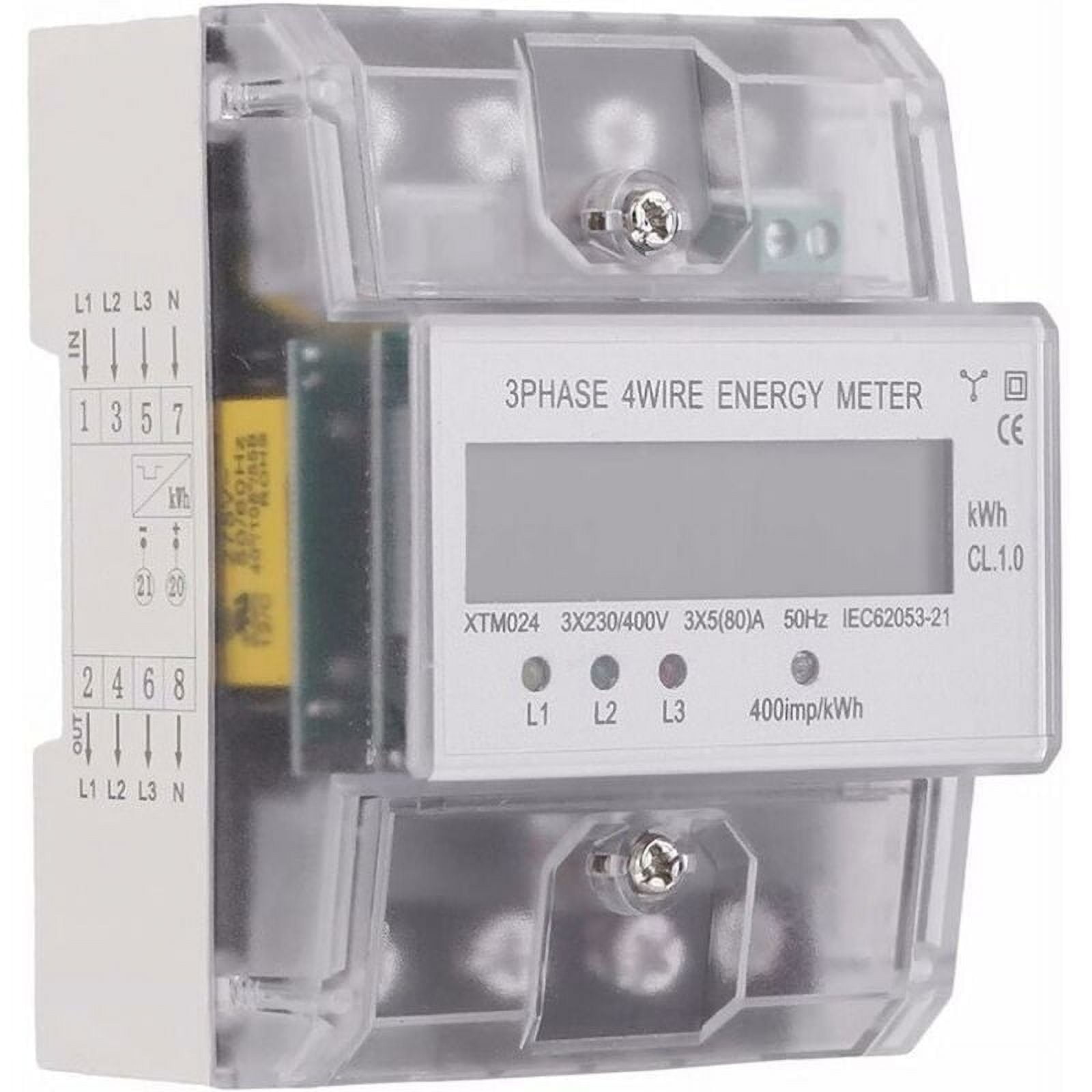 3 Phase 4 Wire Digital Electric Meter With Pc Flame Retardant Shell ...