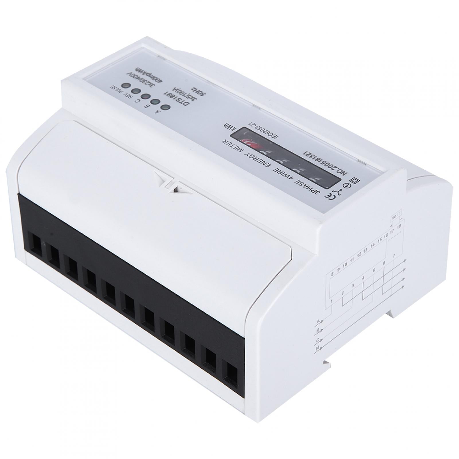 3 Phase 4‑Wire Meter DTS1891 High Accuracy 7P Counter Rail Energy ...