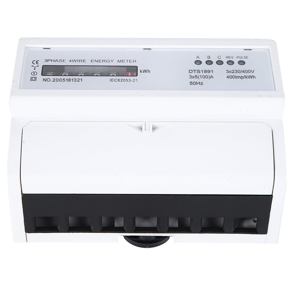 3 Phase 4?Wire Meter DTS1891 High Accuracy 7P Counter Rail Energy ...