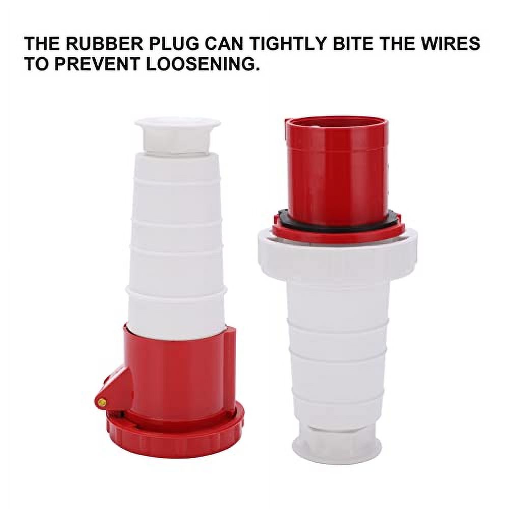 3 Phase 5 Wires Industrial Power Connector 5Pin IP67 Industrial Plug ...