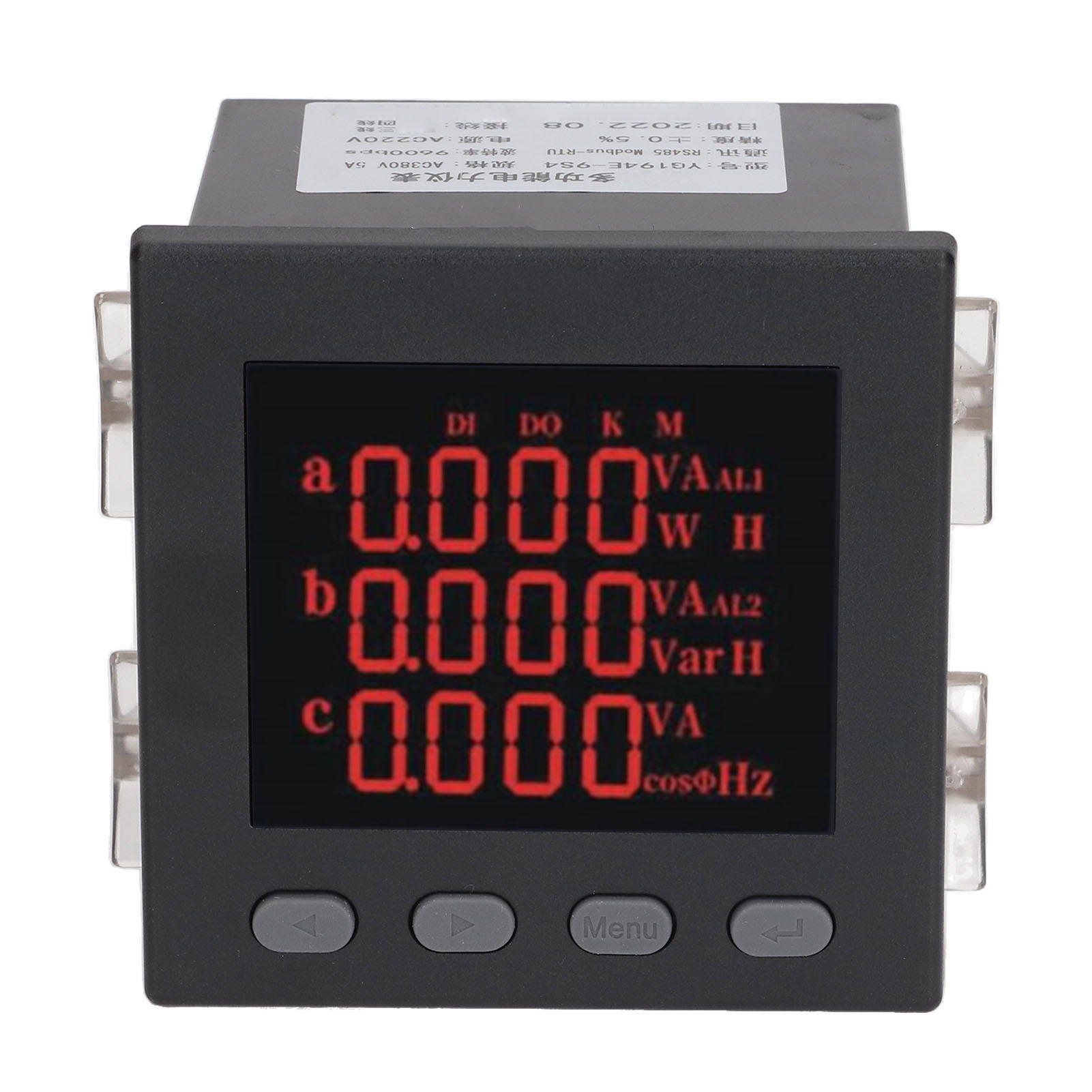 3 Phase Digital Ammeter Intelligent Multi Function Energy Power Meter ...
