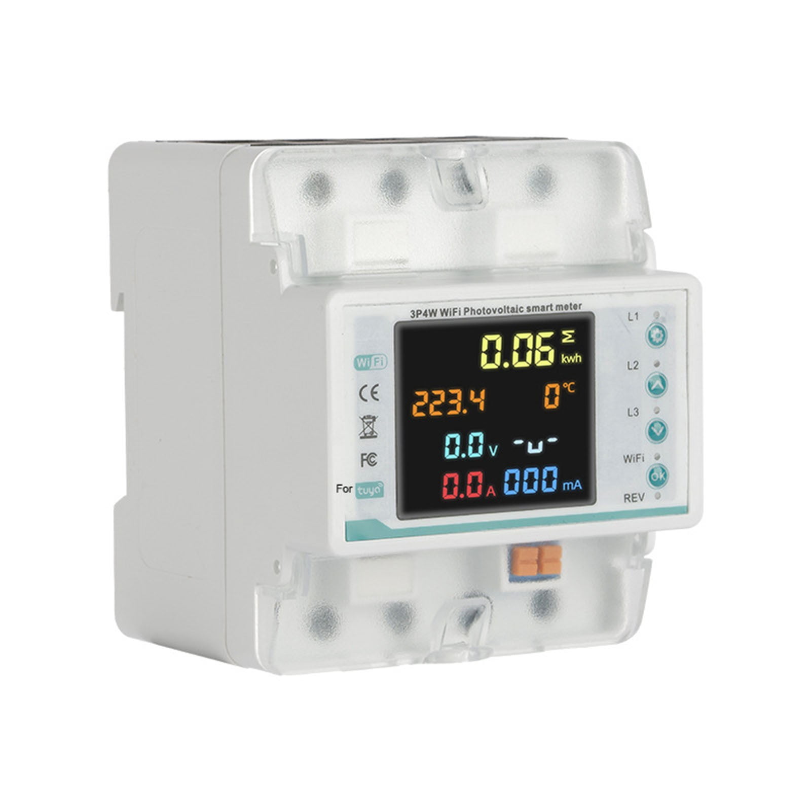 3 Phase For Tuya Smart Energy Meter with WiFi and LCD for Easy ...