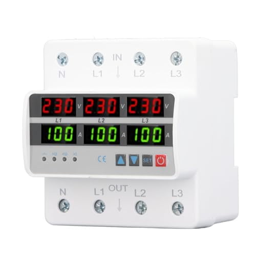 3 Phase Self Resetting Voltage Current Protector 100A, Quick Response ...
