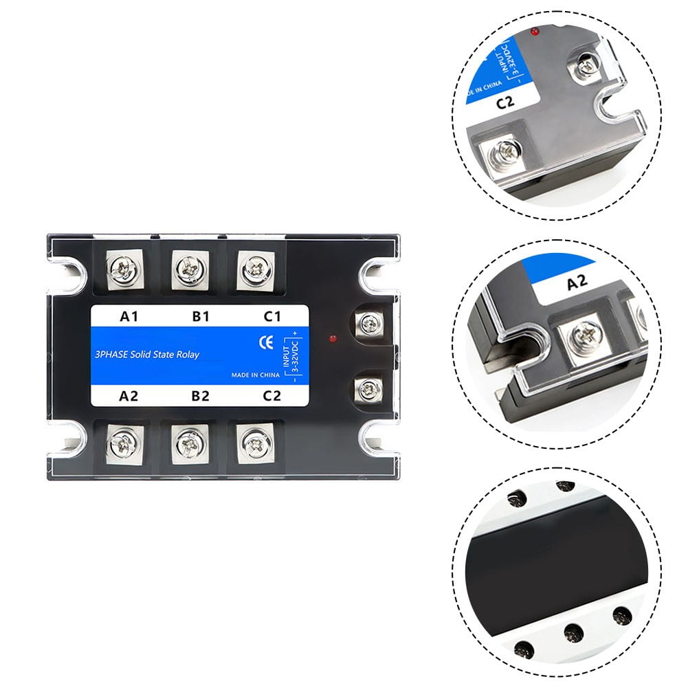 3 Phase Solid State Relay For Ssr 40Da Dc To Ac(Input 3-32V To Output ...