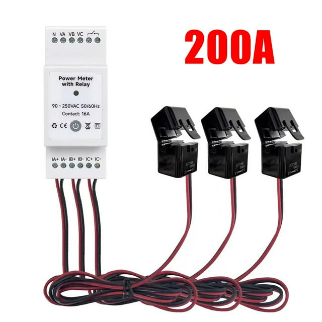 3-Phase Wifi Energy Meter Energy Monitoring Energy Consumption Tracking ...