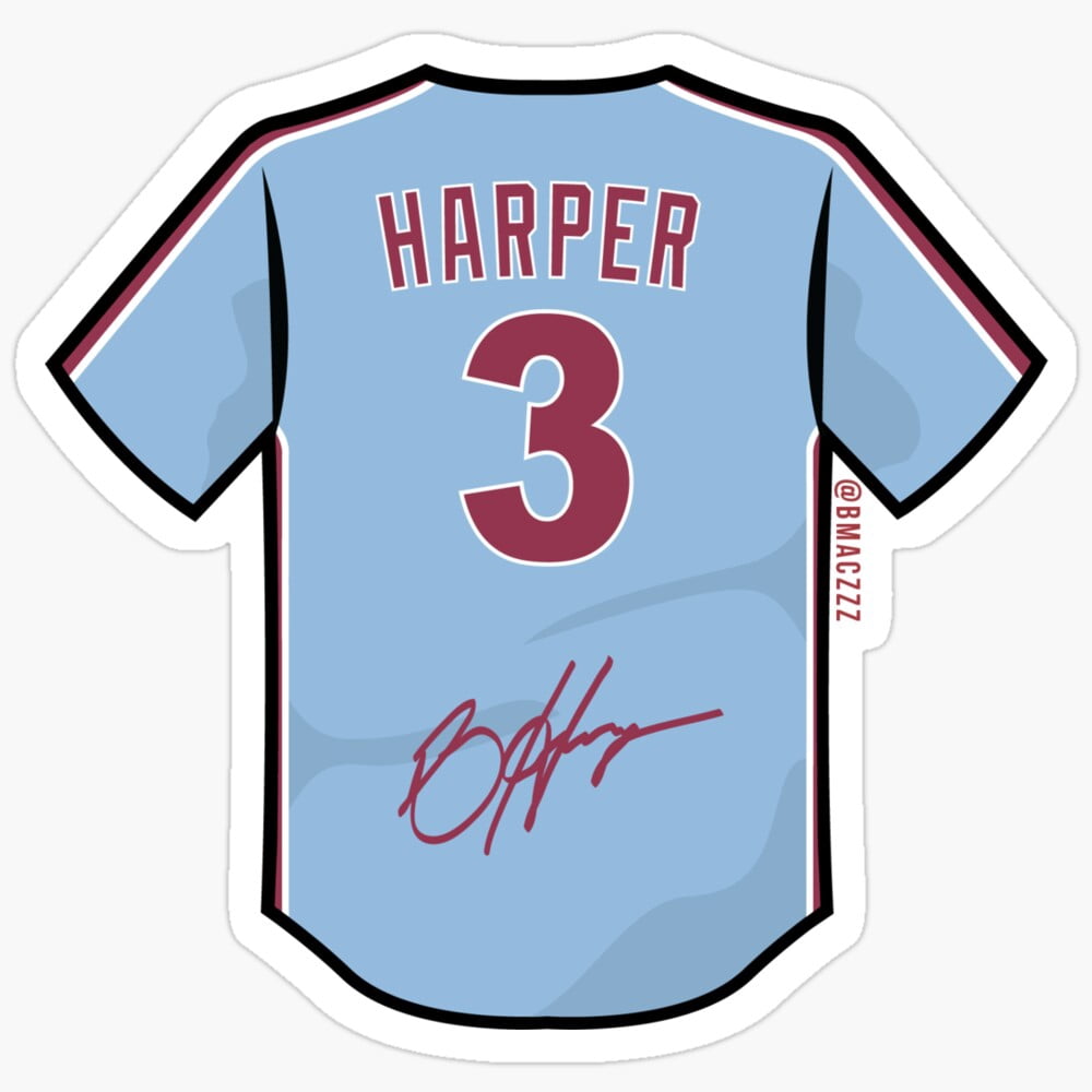 #3 Philadelphia Signature Jersey Sticker Baseball Sticker, Football ...