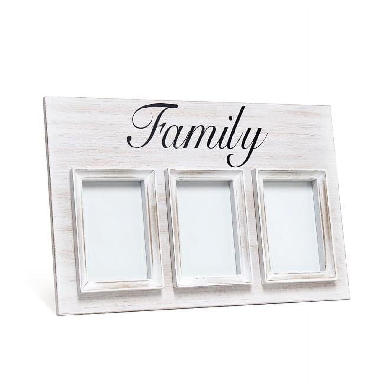 3 Photo Collage Frame 4x6 Picture Frame, White Wash Family - Walmart.com