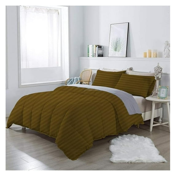 3 Piece 100% Egyptian Cotton 800 Thread Count Comforter Set Super King ...