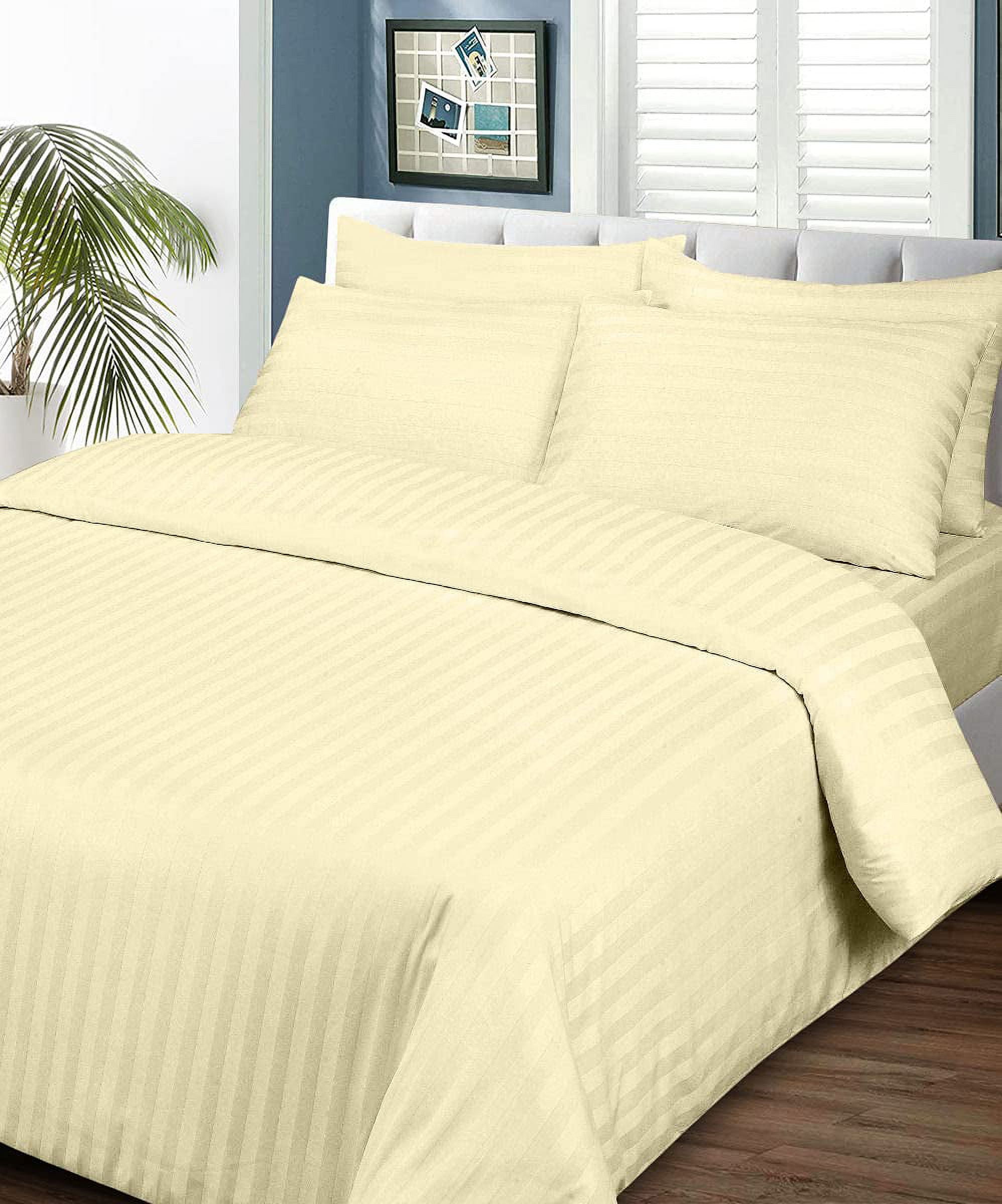 3 Piece 100% Egyptian Cotton Duvet Cover Set with Zipper Closure ...