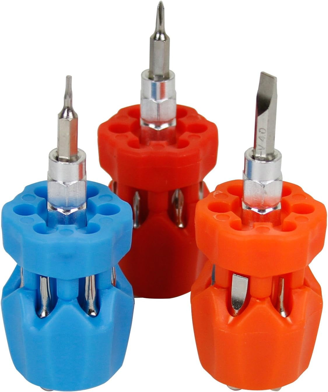 3-Piece 7 In 1 Stubby Multi-Bit Drivers Pocket Precision Screwdriver ...