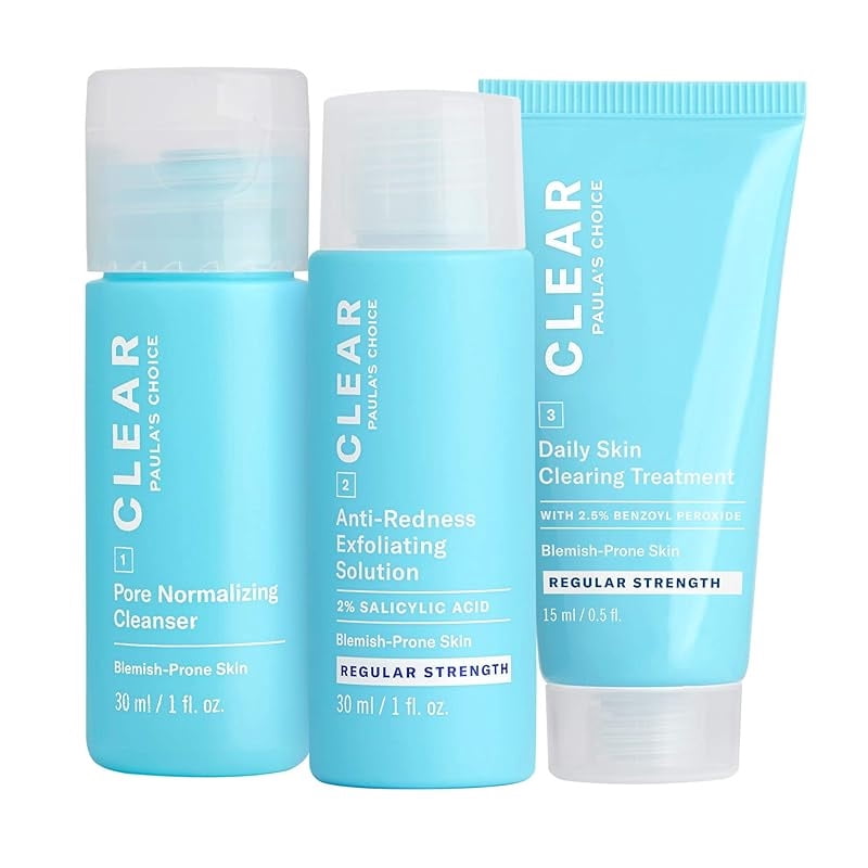 3-Piece Acne Kit, Includes Daily Cleanser, 2% Salicylic Acid Exfoliant ...