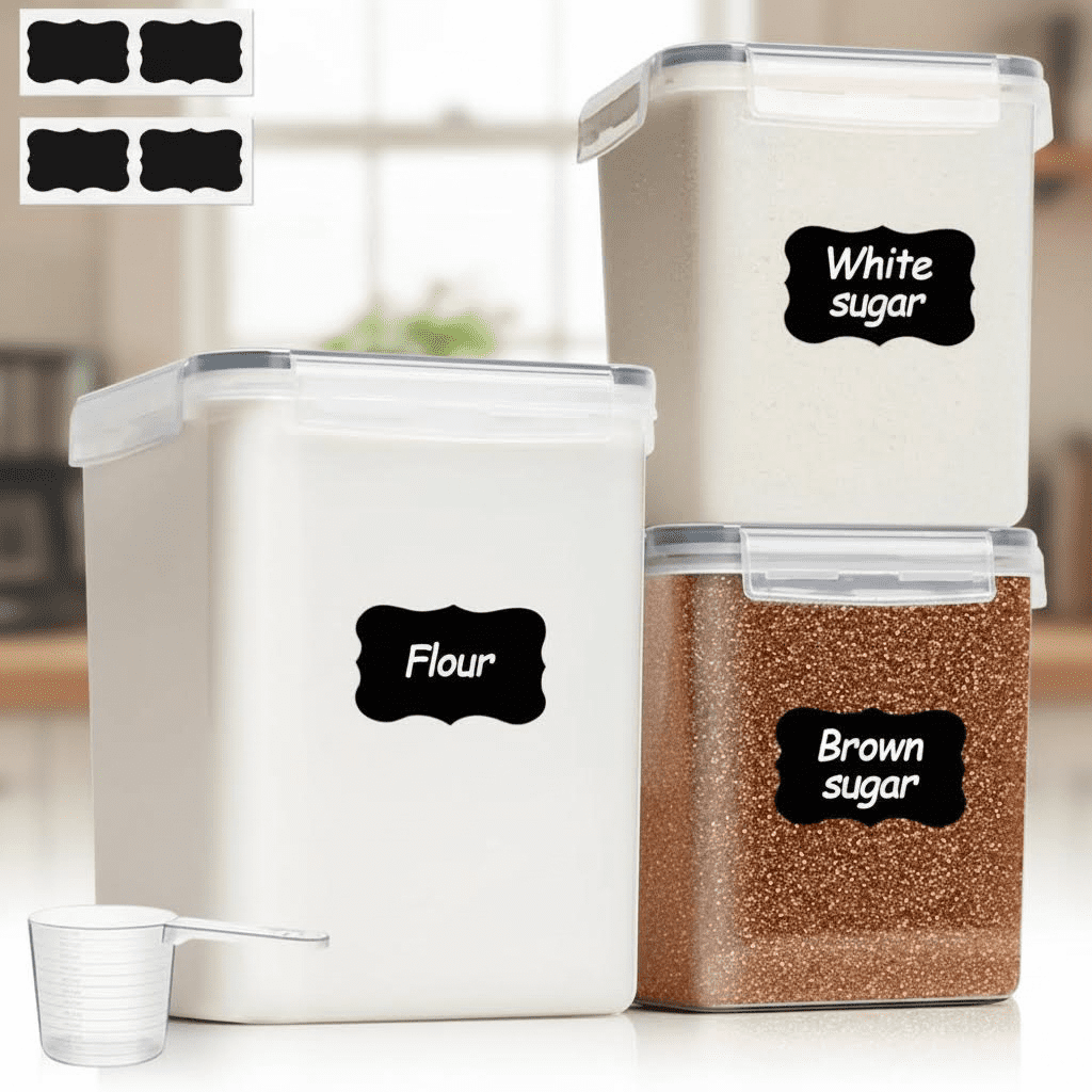 3-Piece Airtight Food Storage Container Set for Kitchen & Pantry ...