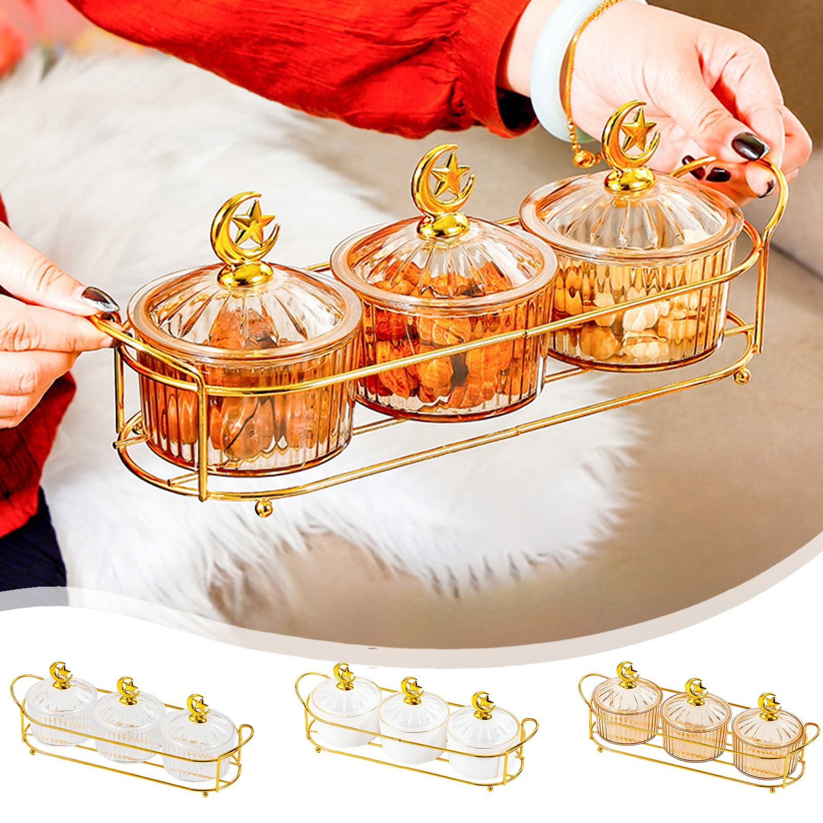 3-Piece Airtight Seasoning Jar Set - Clear Plastic Containers with ...