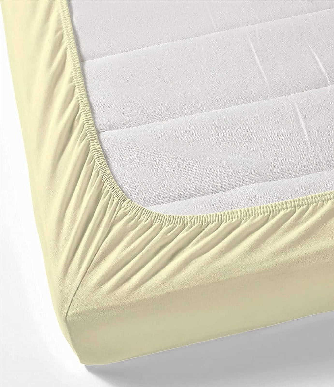3 Piece All Around Elastic Fitted Bedsheet, 100% Egyptian Cotton 400 ...