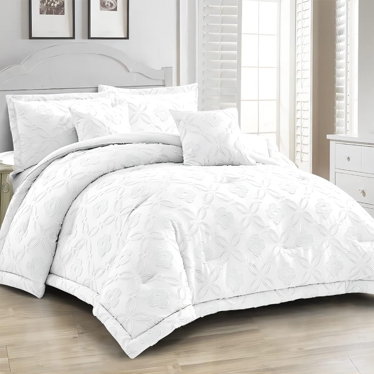 3 Piece All Season Bedding Queen size Comforter Set, Ultra Soft ...