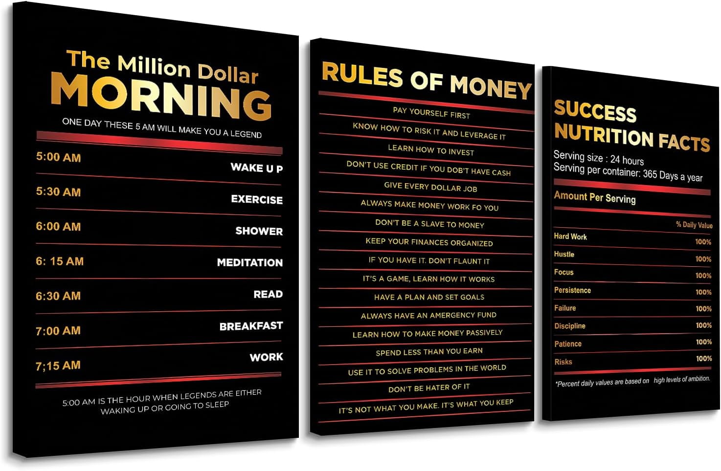 3 Piece Allahu Akbar Alhamdulillah Subhan Allah Canvas Wall Art,Arabic ...