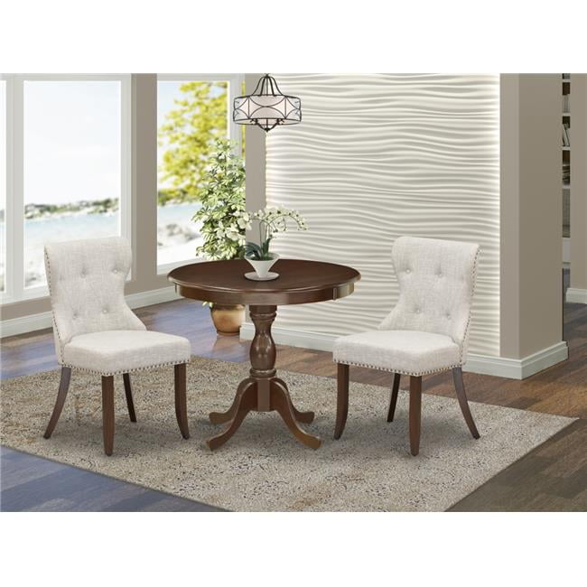 3 Piece Antique Dining Table Set - Mahogany - Walmart.com