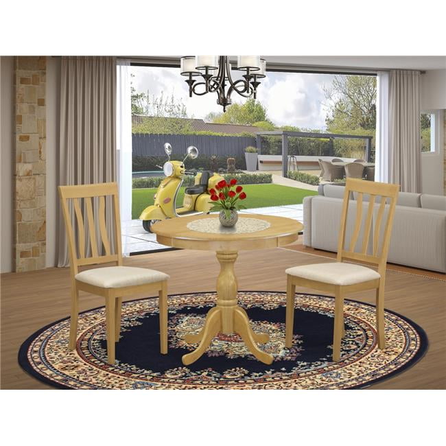 3 Piece Antique Dining Table Set - Oak - Walmart.com