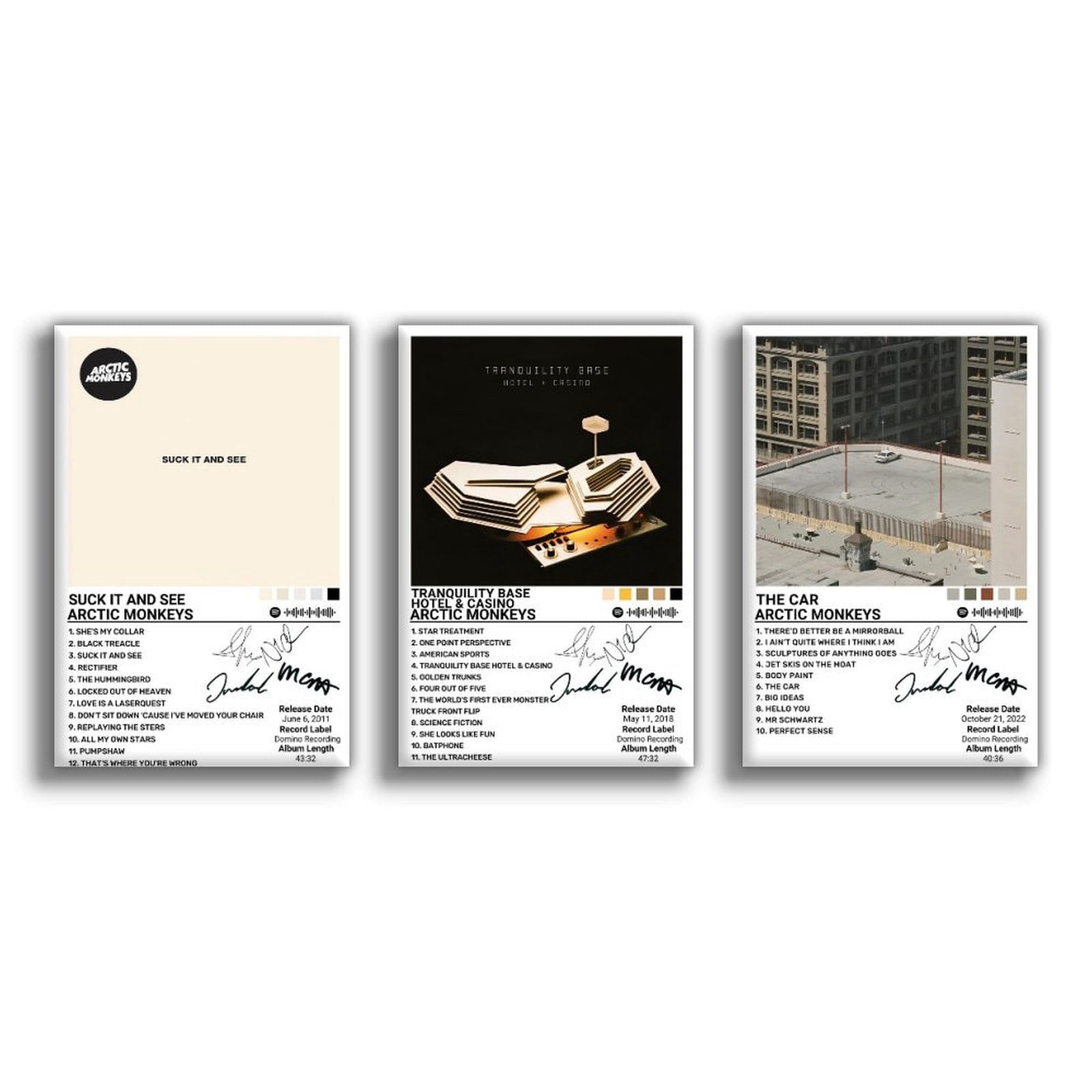 3-Piece Arctic Monkeys Poster Set Album Cover Art Music-Themed Canvas ...