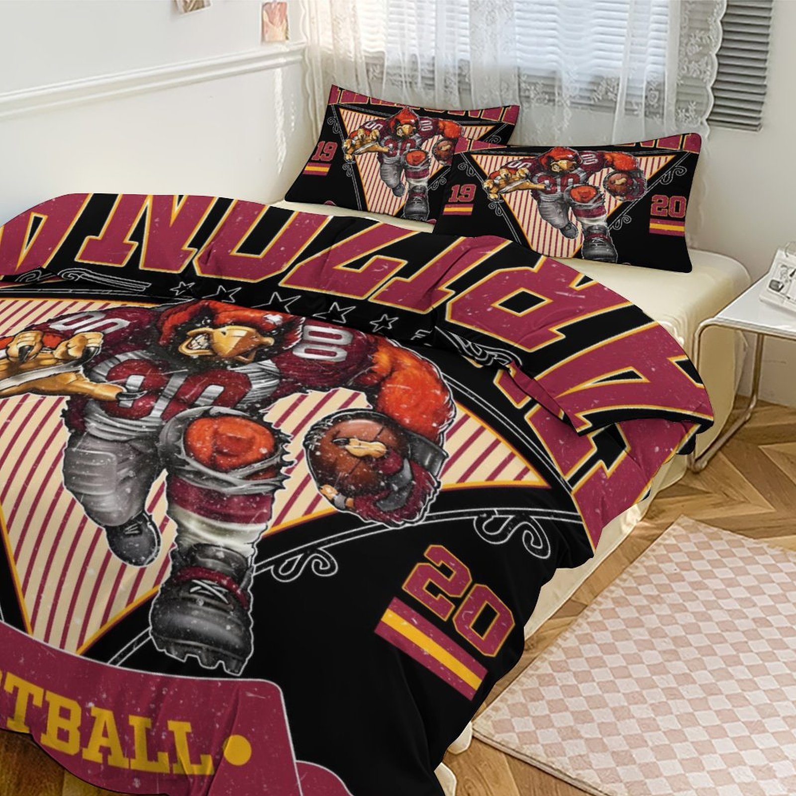 3 Piece Arizona Football Bedding Set, Soft Cozy Duvet Cover Set with ...