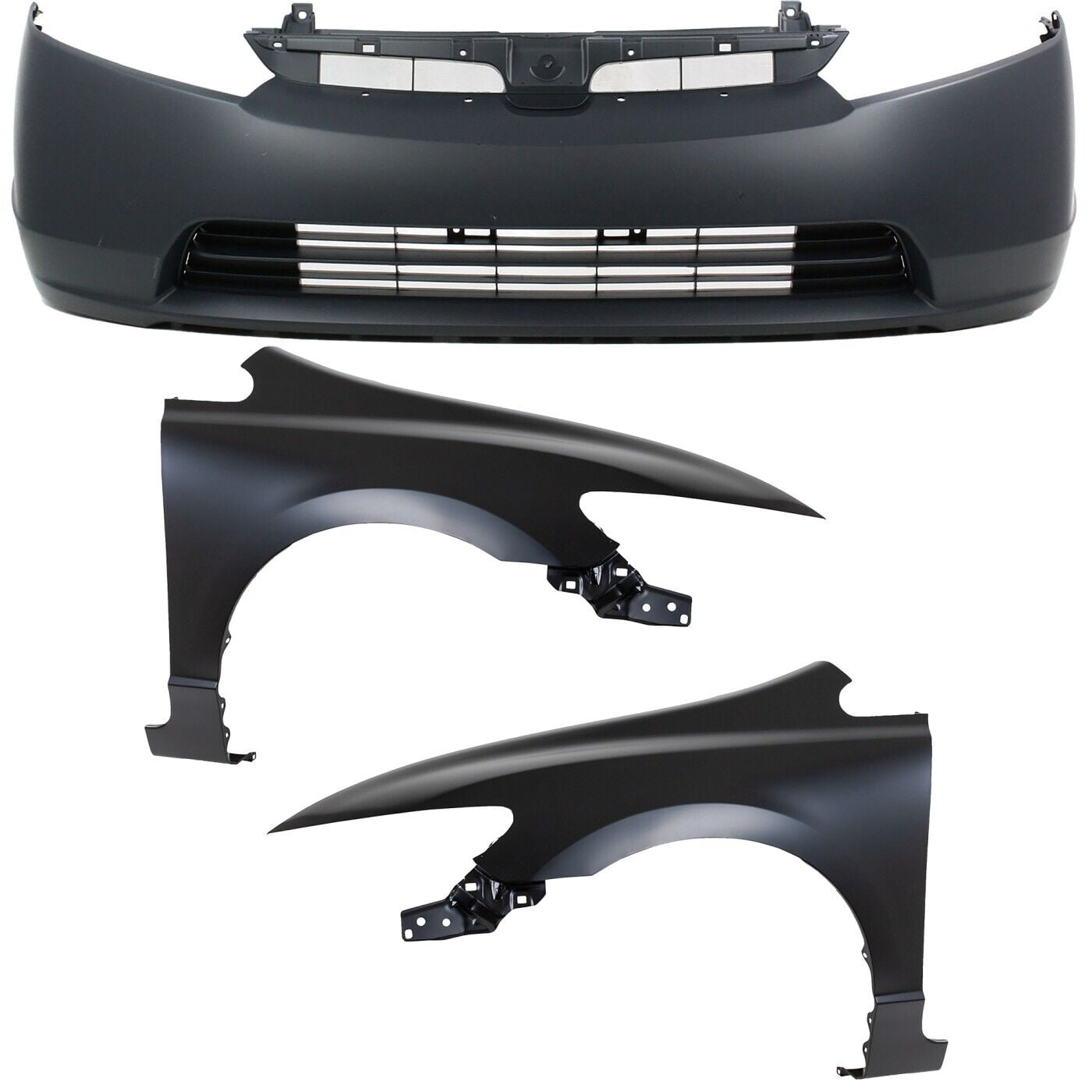 3 Piece Auto Body Repair Front Bumper Covers Kit For Honda For Civic ...