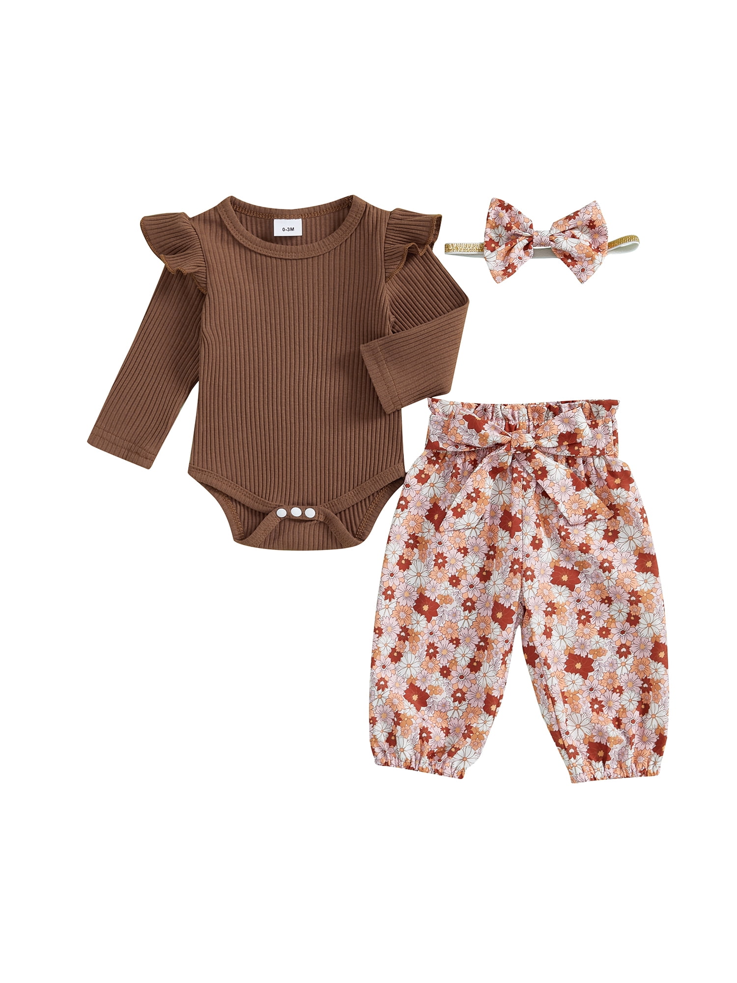 3-Piece Baby Toddler Girls Clothing Set 0 3 6 12 18 24 Months Long ...