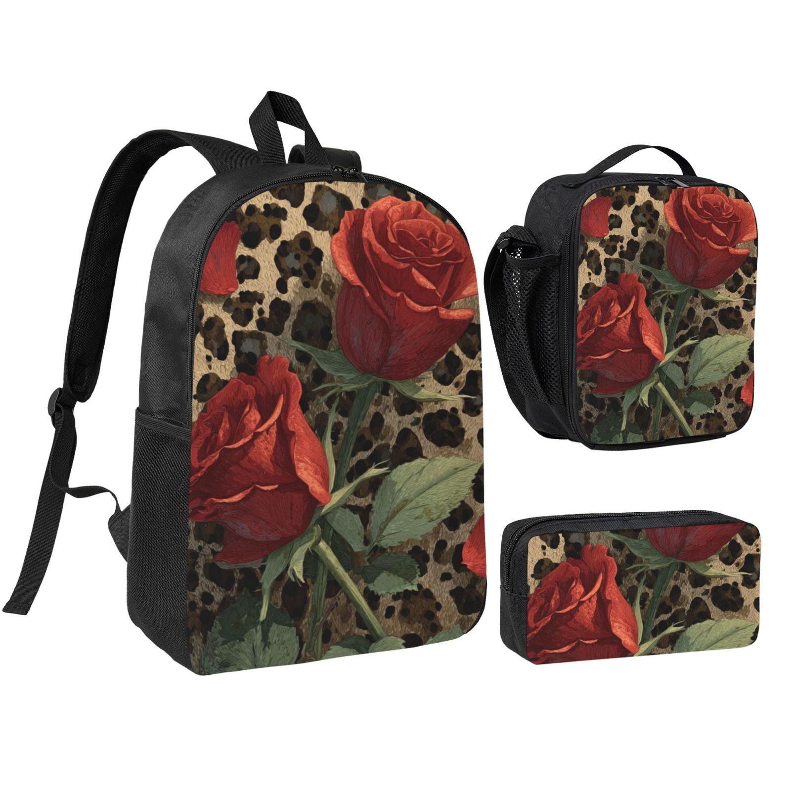 3-Piece Backpack Set, 17" Laptop Bookbag + Insulated Lunch Tote ...