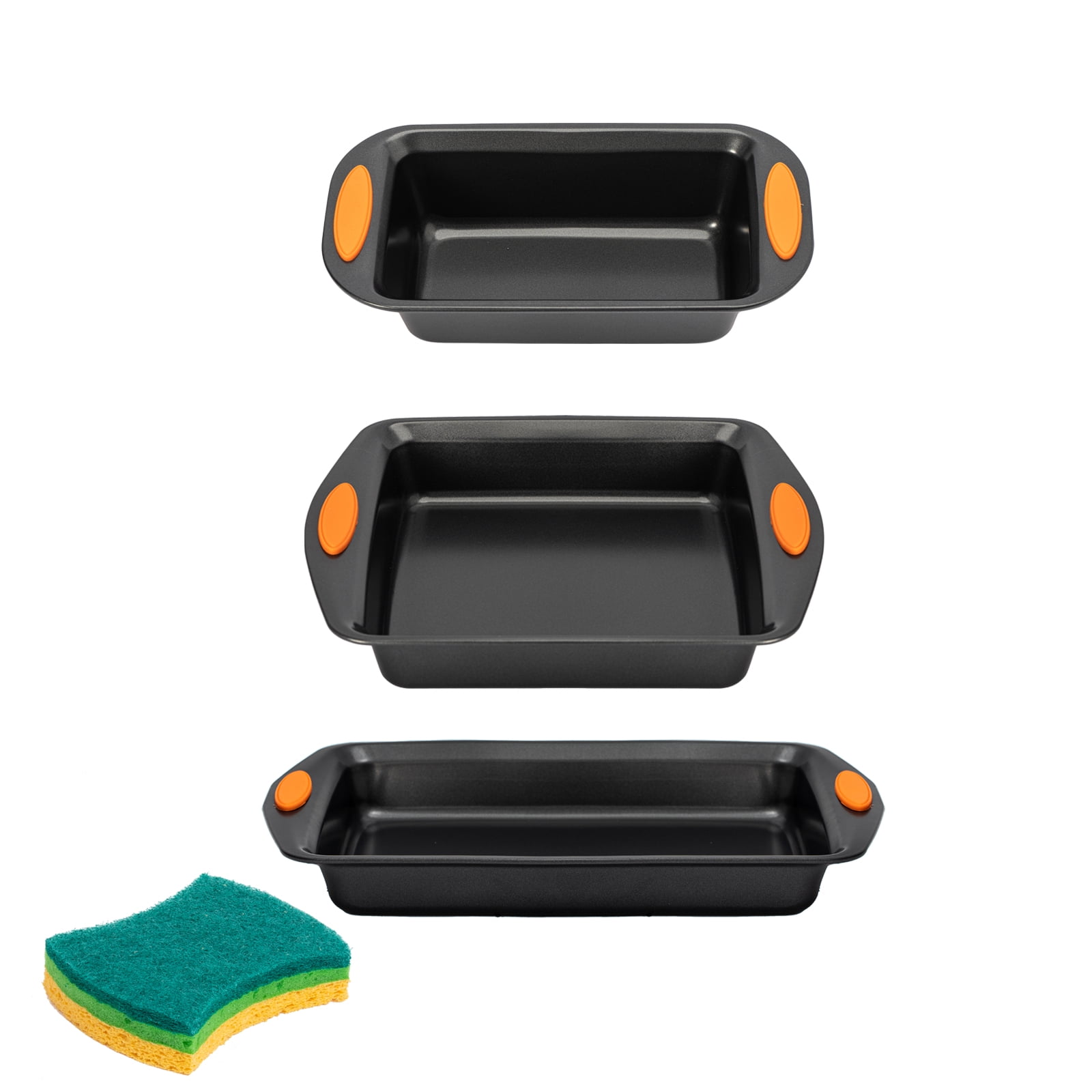 3-Piece Baking Pan Set - Premium Nonstick Carbon Steel Bakeware w ...