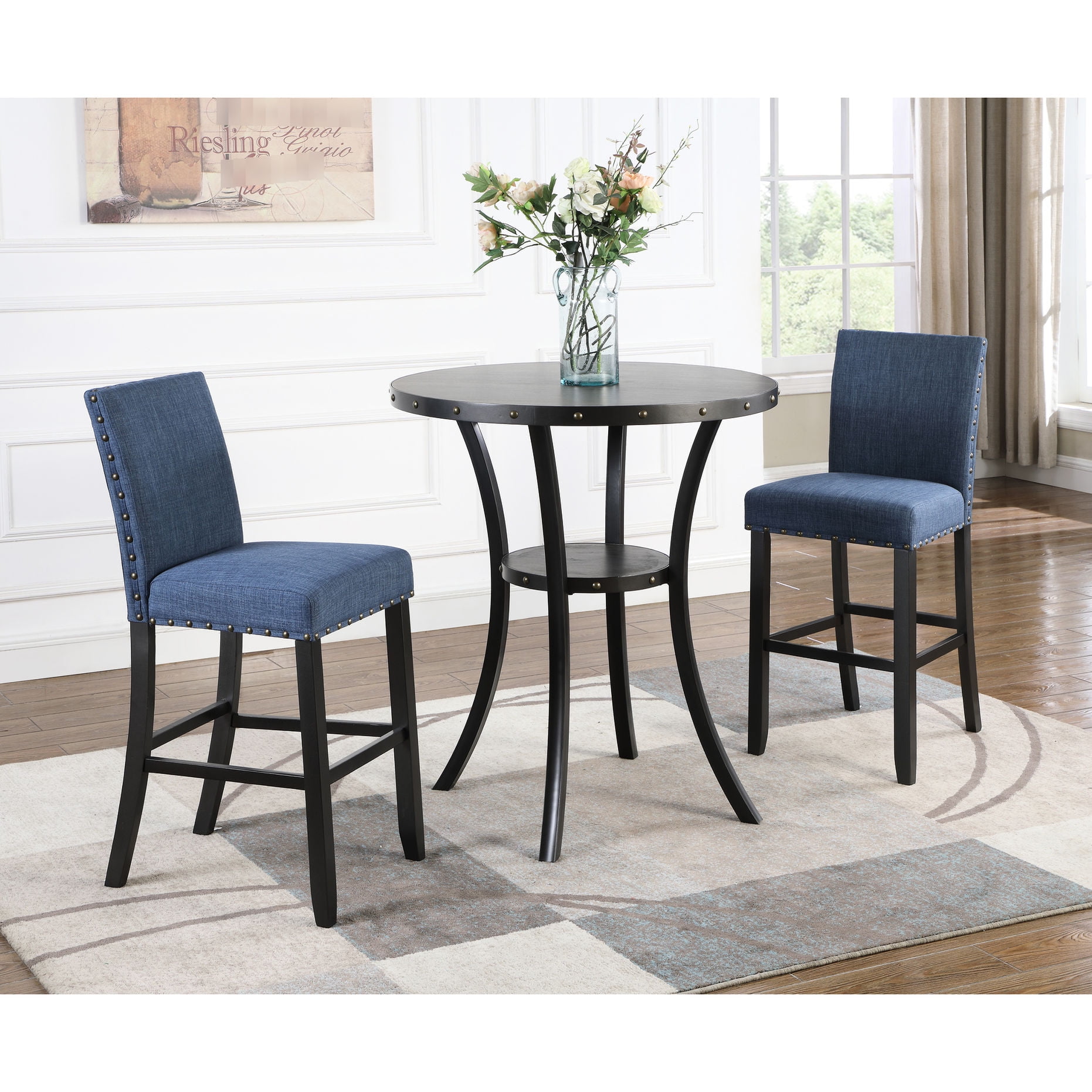 3-Piece Bar Height Dining Solution | Intimate Gatherings at Home | Wood ...