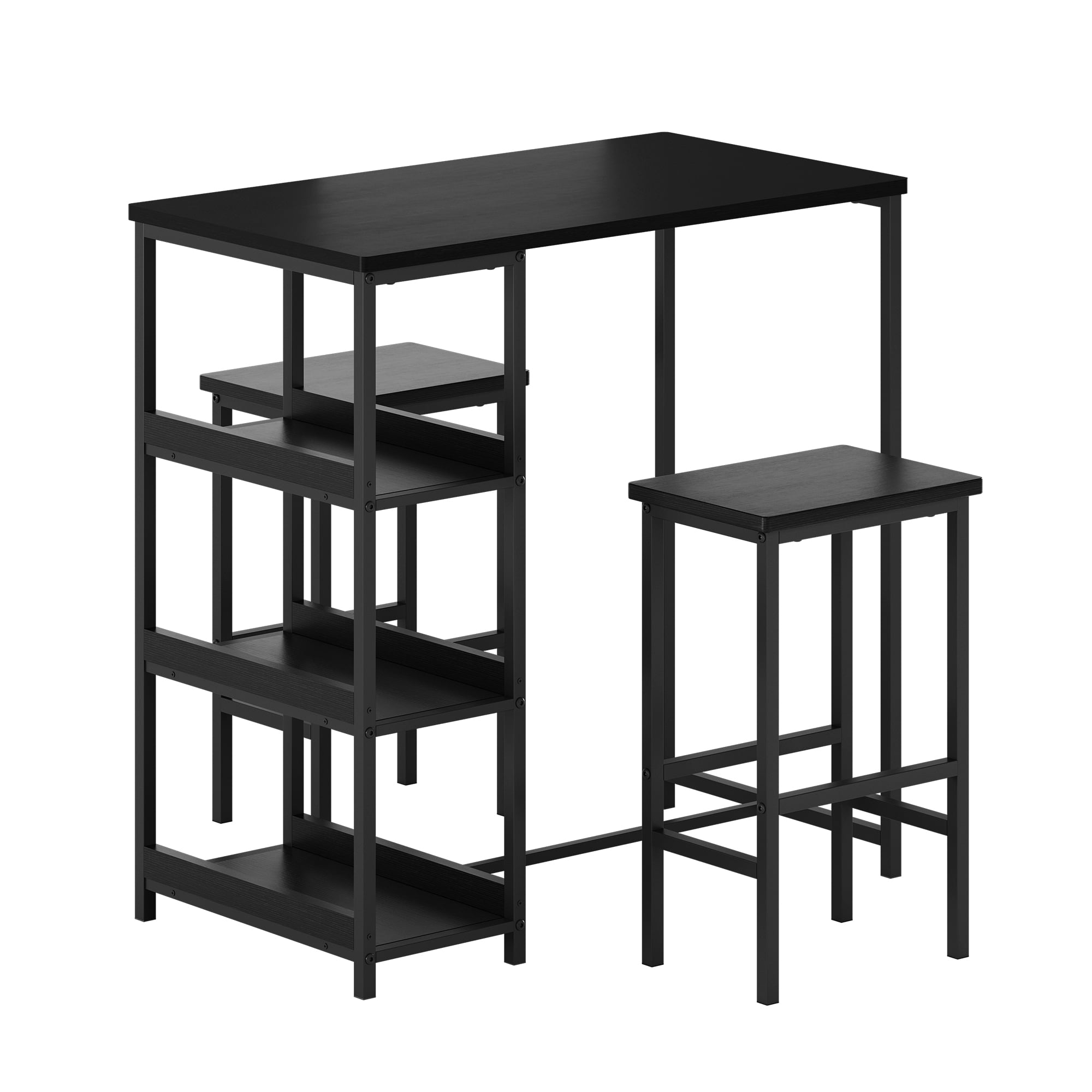 3-Piece Bar Table and Stools Set - Rectangular High Table - Sturdy ...