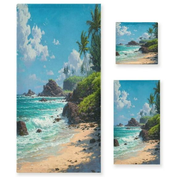 3 Piece Bath Towels Set Bath Towel, Hand Towel and Face Towel for ...