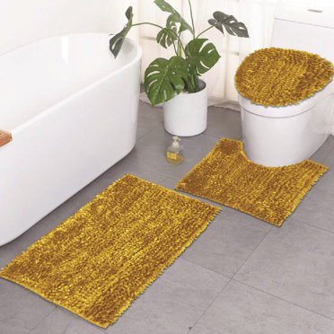 3PC LUXURY BATHMAT GOLD - Walmart.com