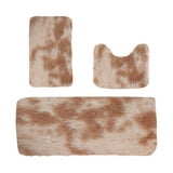 3 Piece Bathroom Rug Set, Bath Mat Set of 3 Toilet Mats, Soft Bathtub ...