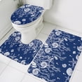 3 Piece Bathroom Rug Set, Starfish Coral Shell Non Slip Bath Mat with ...