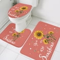 3 Piece Bathroom Rug Set, You Are My Sunshine Non Slip Bath Mat with ...
