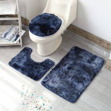 3 Piece Bathroom Rug Set Bath Rug, Contour Mat, and Lid Cover - Walmart.com